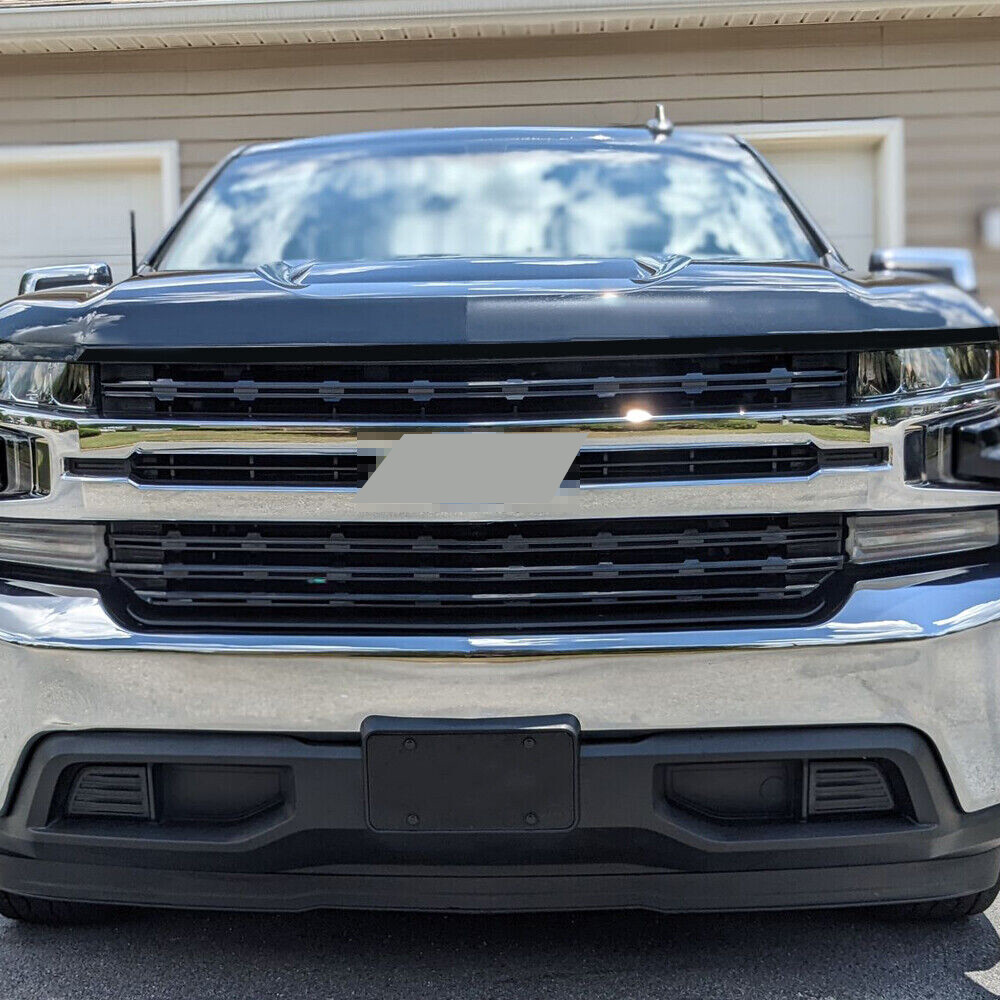 FOR 2019-2021 Chevy Silverado 1500 Black Grille insert Trim Grill ...