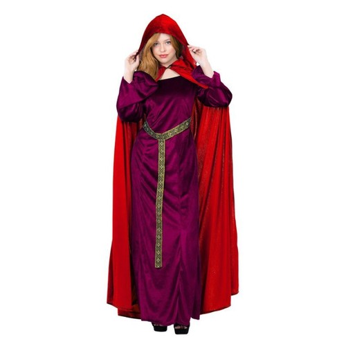 Adult Deluxe Hooded Cloak Garnet Red Princess Costume Accessory | eBay
