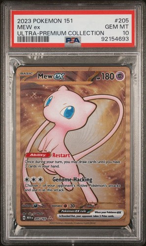 2023 Pokemon Mew ex Full Art Ultra Rare 151 UPC Metal Promo Card 205/ ...