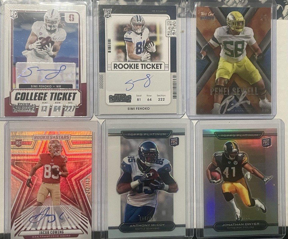 390 NFL Football Lot, 120 Autos, 210 Numbered cards, 60 Mem/Patch | eBay