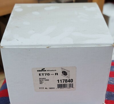 COOPER WHEELOCK ET70-R SPEAKER RED | eBay