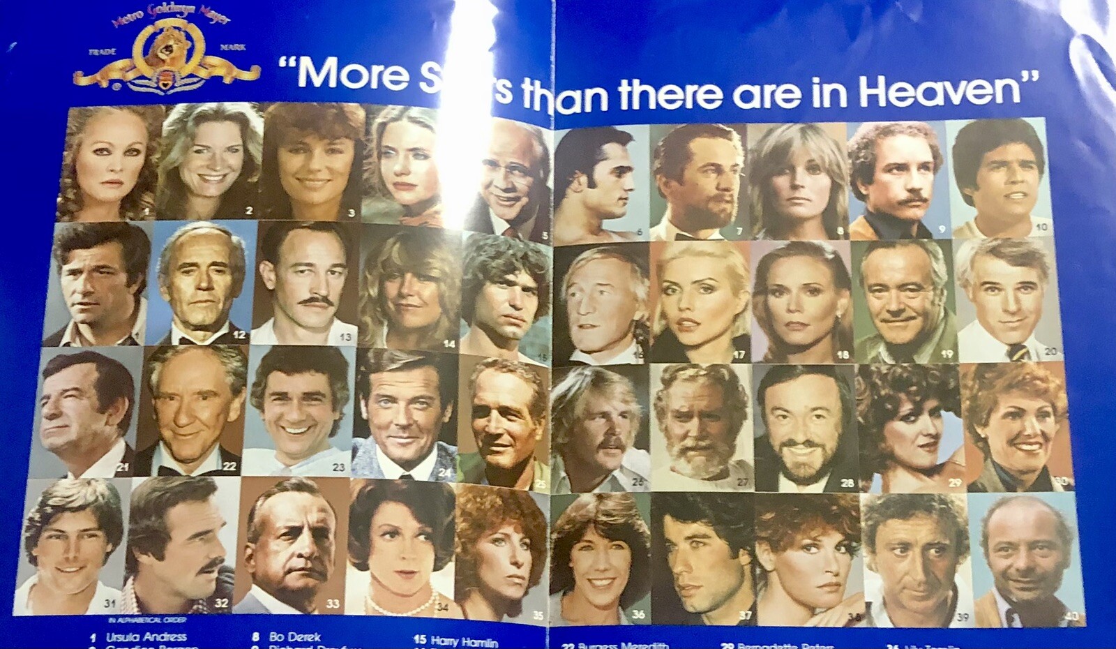 Vintage 1980 MGM Actors Rare Promotional Poster Release Promo 4pg ...