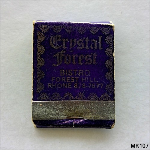 Crystal Forrest Bistro Forest Hill 8787677 Blue Matchbook (MK107) | eBay