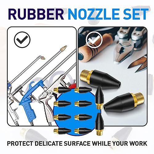 10 Pack Rubber Air Tool for Air Nozzle Tip Blow Gun Air Tool Parts | eBay