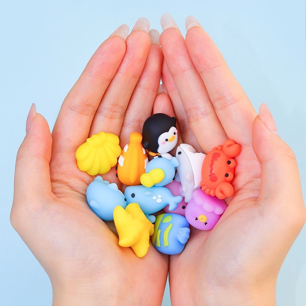 12 Pcs Multicolor Ocean Animal Shaped Bucket Eraser Office | eBay