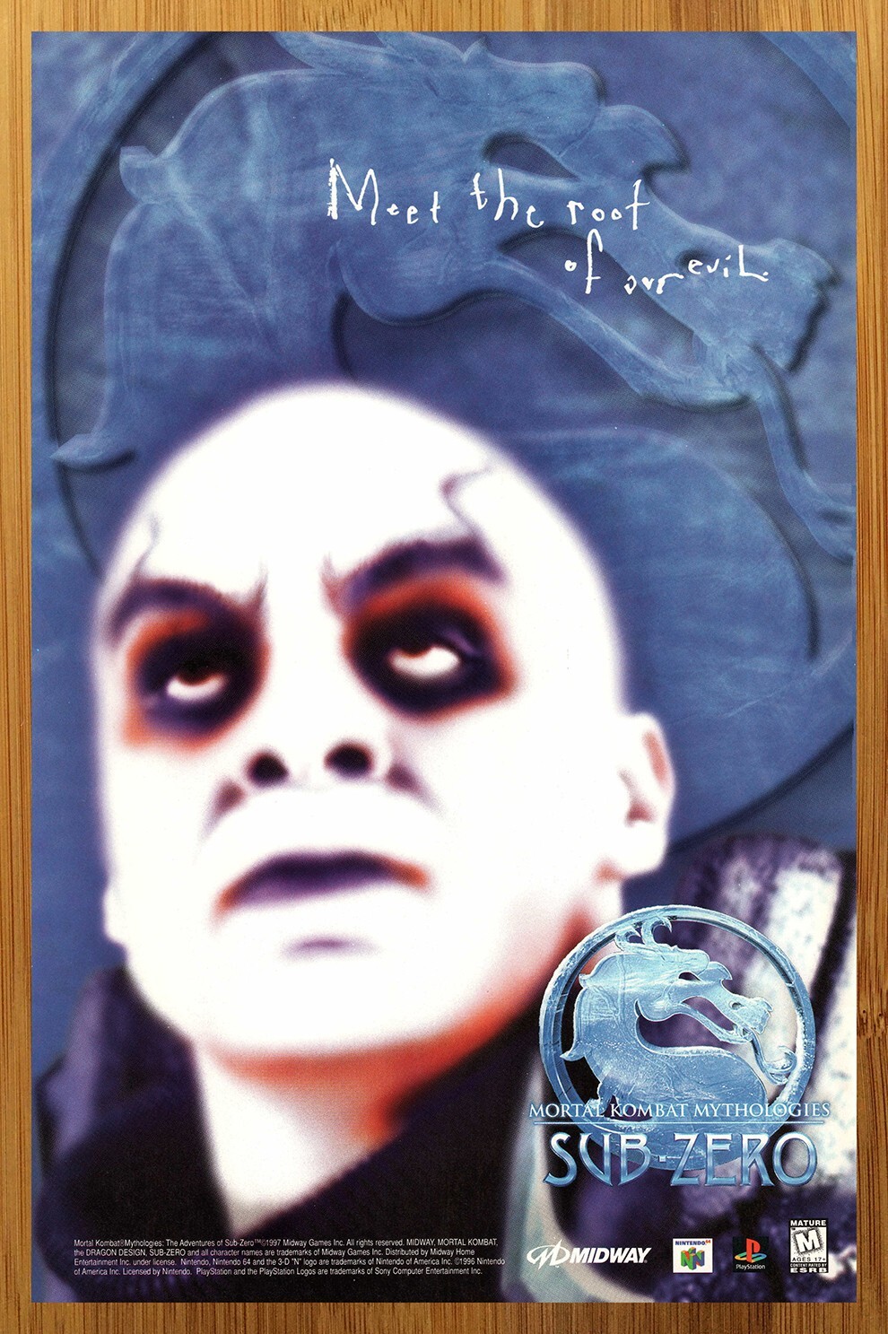 1997 Mortal Kombat Mythologies: Sub-Zero PS1 N64 Print Ad/Poster ...