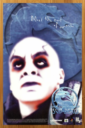 1997 Mortal Kombat Mythologies: Sub-Zero PS1 N64 Print Ad/Poster ...