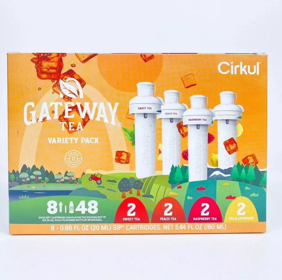 8 Cirkul Gateway Tea Flavored Water Cartridges Variety Sips Pack | eBay