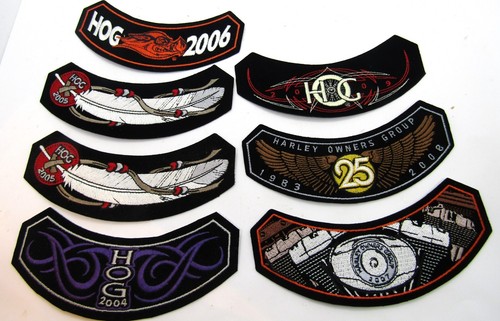Harley Davidson "HOG" Patch Assorted 7 Piece Set. New. | eBay