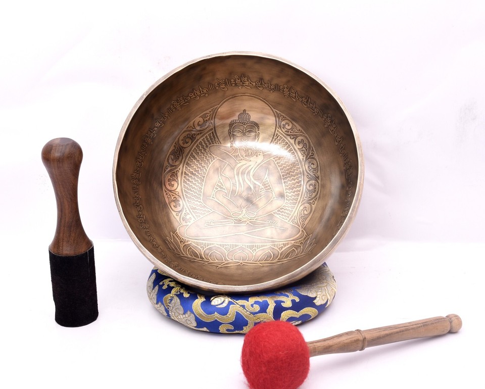 10" Buddha Kamasutra Singing Bowl-Deep Sound Vibration Bowl-Hand ...