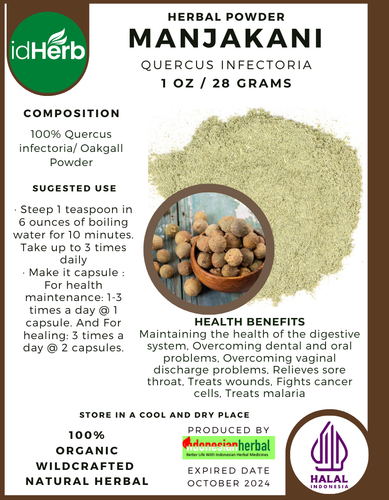 [idHerb] POWDER QUERCUS INFECTORIA MANJAKANI Natural Organic Herbal ...
