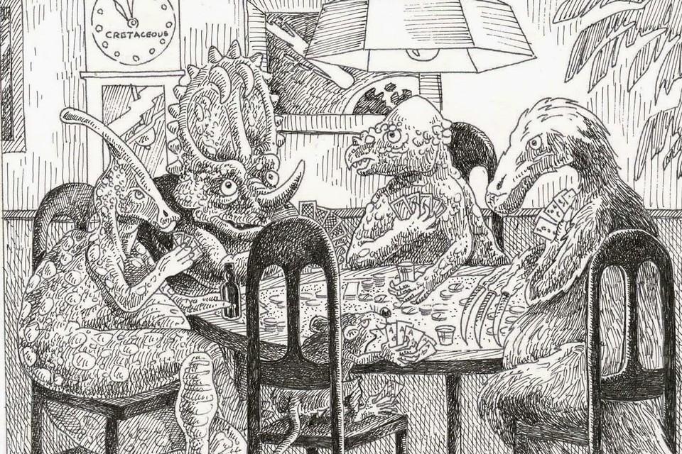 Original ACEO Aliens Gamble Ink Line Art Medium Marker on Paper Signed ...