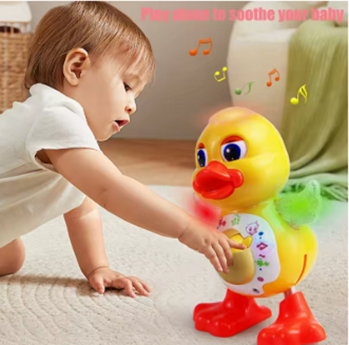 Electric Dancing Duck Musical Toy Light Up Swinging Duck Light ...