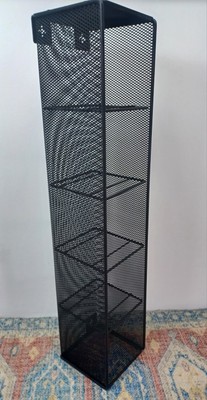 Vintage Black Wire CD Tower Rack Stand Holds 60 CDs Compact Disc Media ...