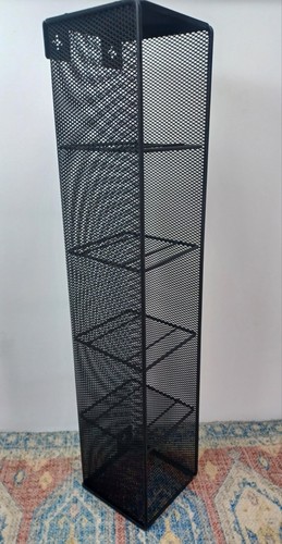 Vintage Black Wire CD Tower Rack Stand Holds 60 CDs Compact Disc Media ...