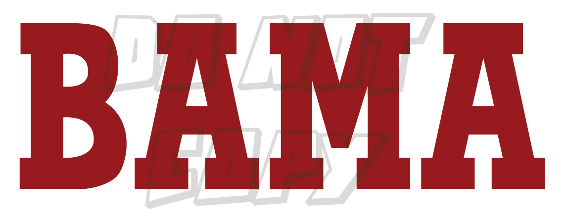 Alabama "BAMA" Football Vinyl Decal stickers - Solid or with Outline | eBay