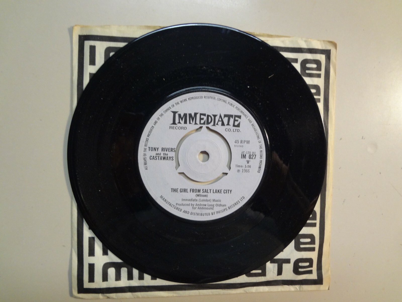 TONY RIVERS & CASTAWAYS: Girl Don’t Tell Me-Girl From-U.K.7" 66 ...