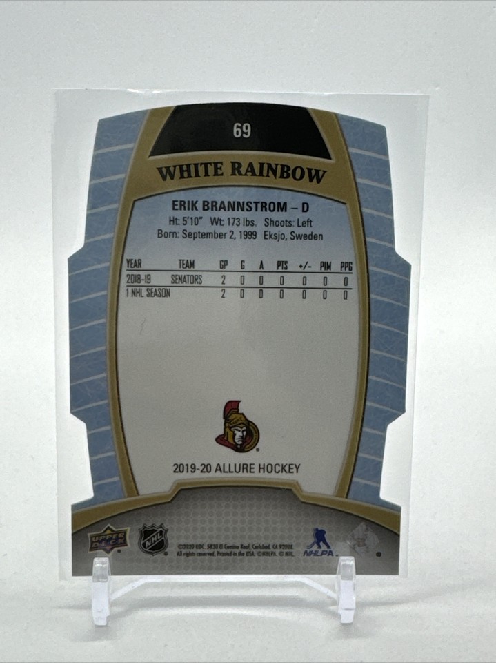 2019-20 Upper Deck Allure White Rainbow #69 Erik Brannstrom Rookie Senators | eBay
