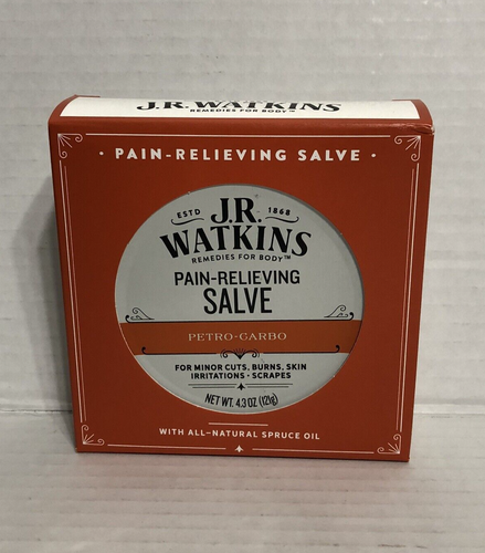 JR Watkins Pain Relieving Salve Petro-Carbo First Aid 4.3oz Natural ...