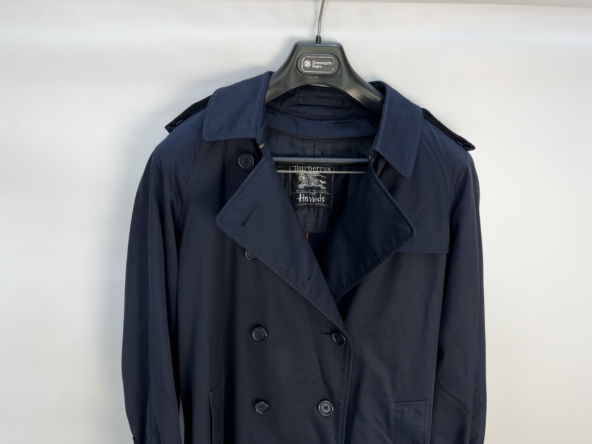 Burberrys for Harrods Vintage 14long L88A blue trench coat Burberrys for Harrods Vintage 14long L88A blue trench coat
