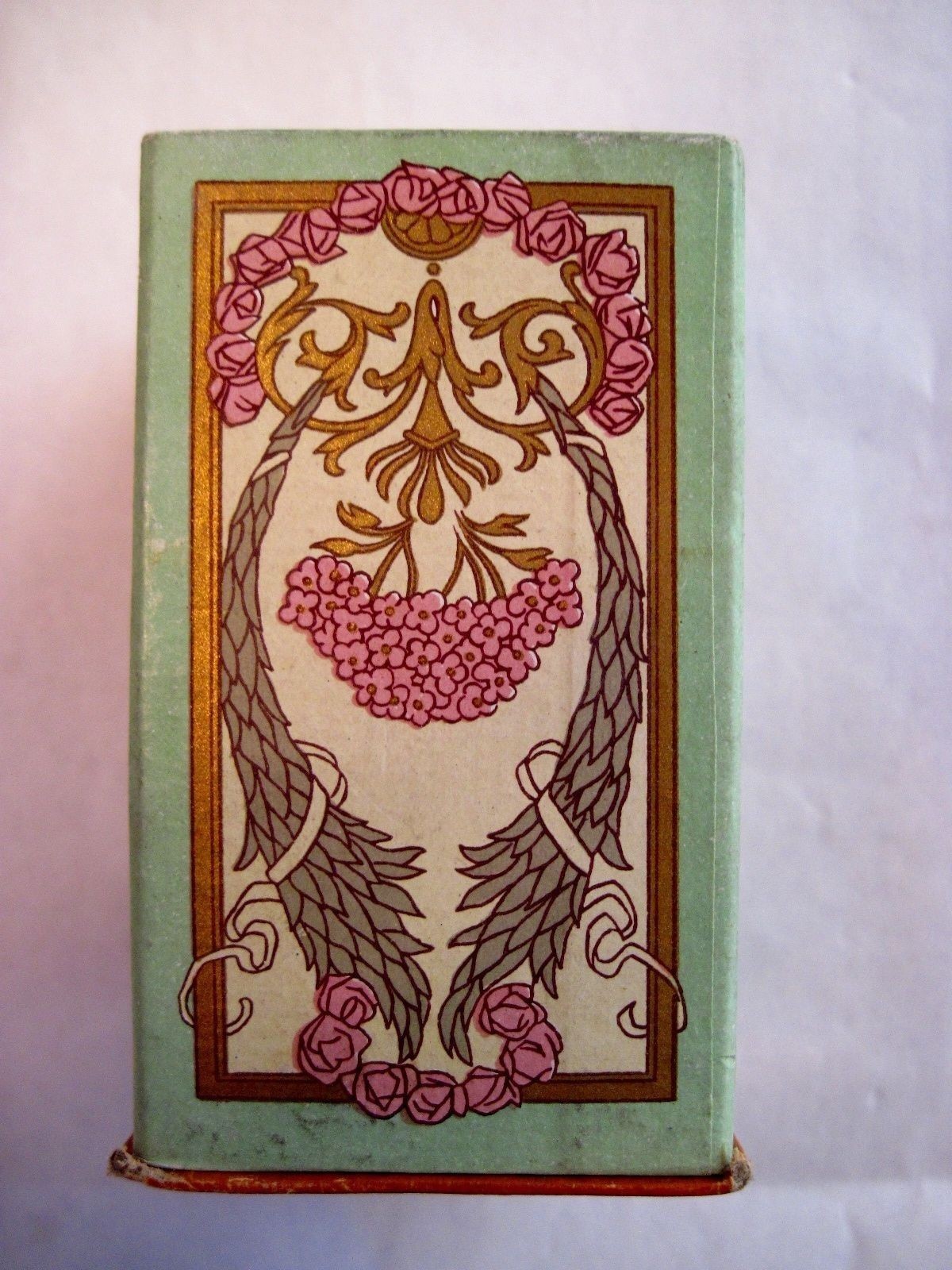 Delightful Vintage Perfume Box w/ Woman and Roses & Pretty Green Color ...