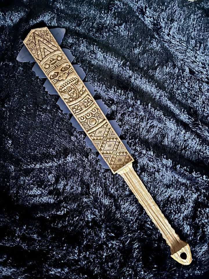 Aztec Sword, Mayan War Club, Macuahuitl, Obsidian Sword | eBay