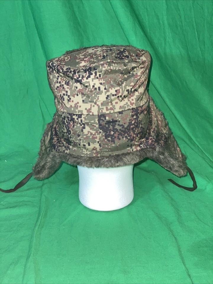Two Authentic Modern Russian Army Hats 1 Ushanka And 1 Cap. VKPO | eBay