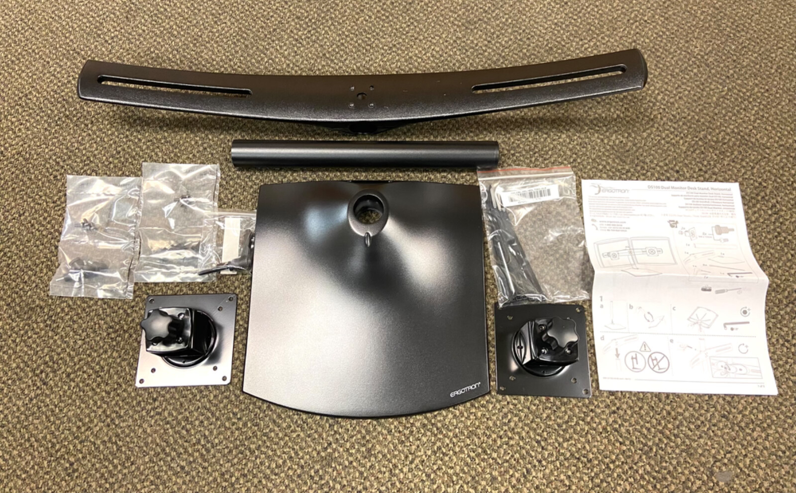 Ergotron DS100 Dual Monitor Desk Stand, Horizontal - New/Never Used | eBay