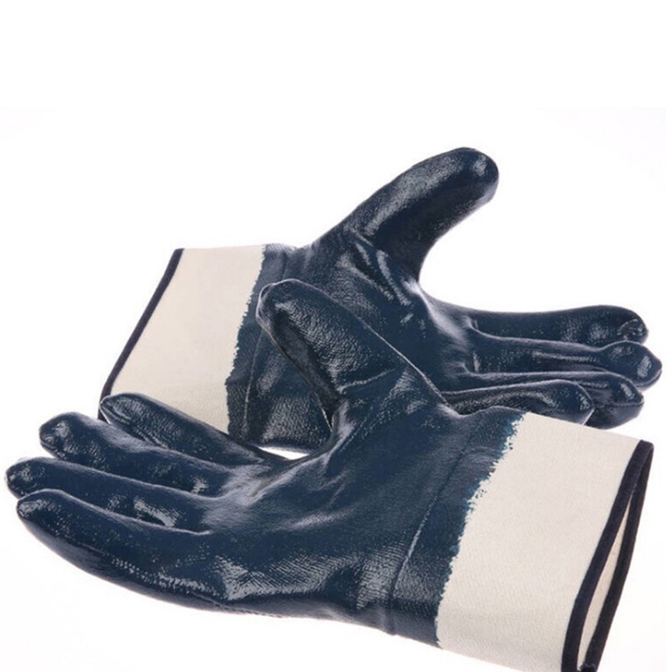 Nitrile Rubber Coated Work Gloves for Maintenance Wear Resistant Non ...