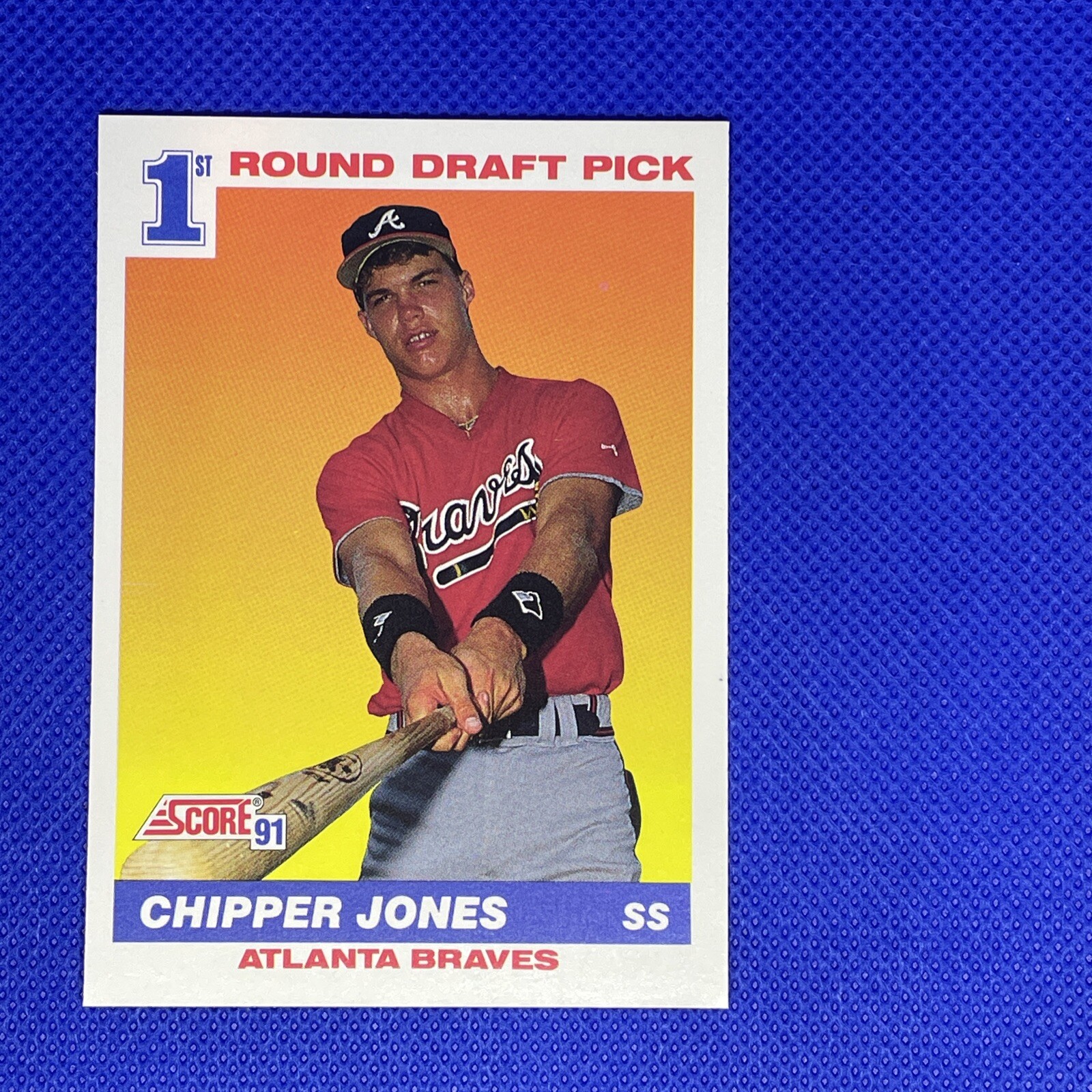1991 Score Baseball #671 Chipper Jones 1st Round Draft Pick HOF RC | eBay