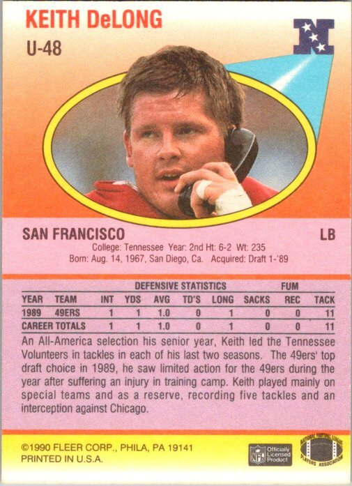 1990 Fleer Update #U-48 Keith DeLong | eBay