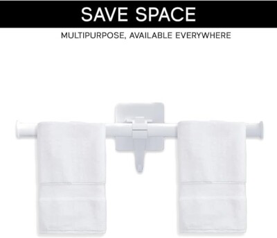 Towel Rail, Multiple Use Rail,Self Adhesive Towel Rail Bathroom,Kitchen ...