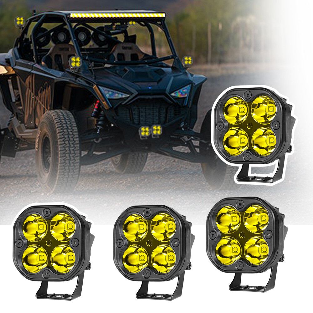 4X For 2017+ Can-Am Maverick X3 3" LED Cube Work Light Bar Spot Pods ...