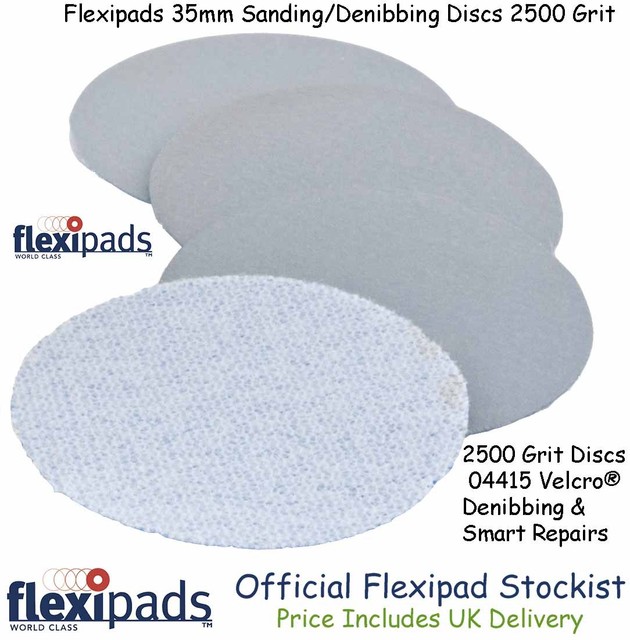 Flexipads 20 X 35mm 2500 Grit Sanding Discs Denibbing Smart Repairs ...