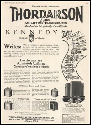 1925 Thordarson Super Amplifying Transformers Kennedy Radio Vintage ...
