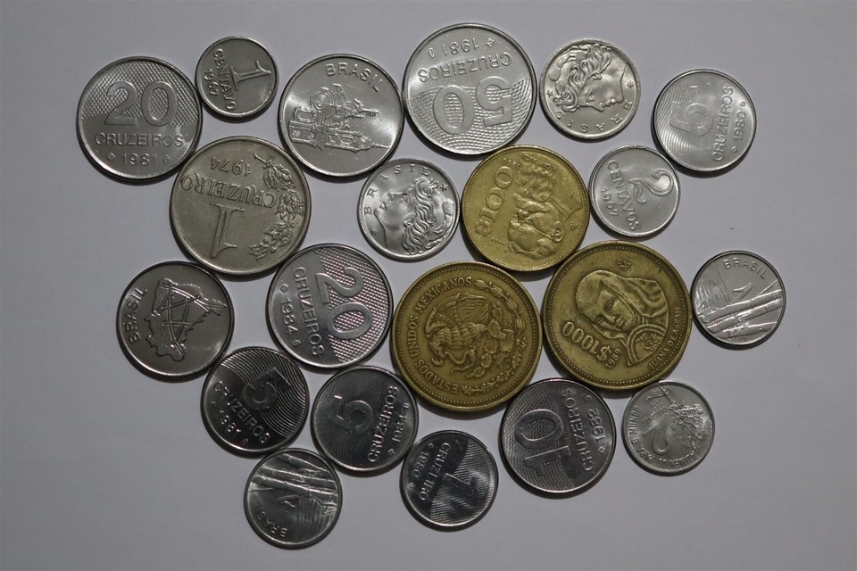 🧭 🇧🇷 BRASILE COLLEZIONE MONETE ANNI 70 E 80 ALTA QUALITÀ B53 #187 YK22 ...
