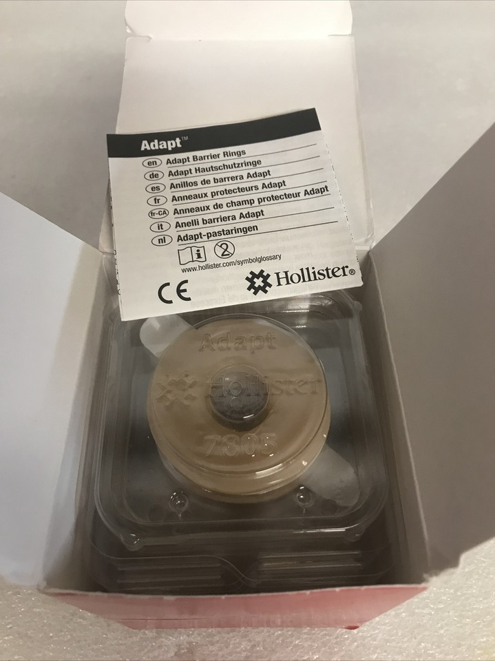 Hollister Adapt 7805 Flat Ostomy Barrier Ring 48mm 10 Count Box 09/2027 ...