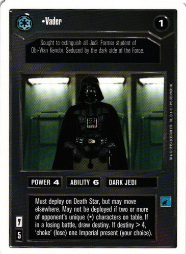 DARTH VADER Star Wars CCG Premiere Limited Collectible Card | eBay
