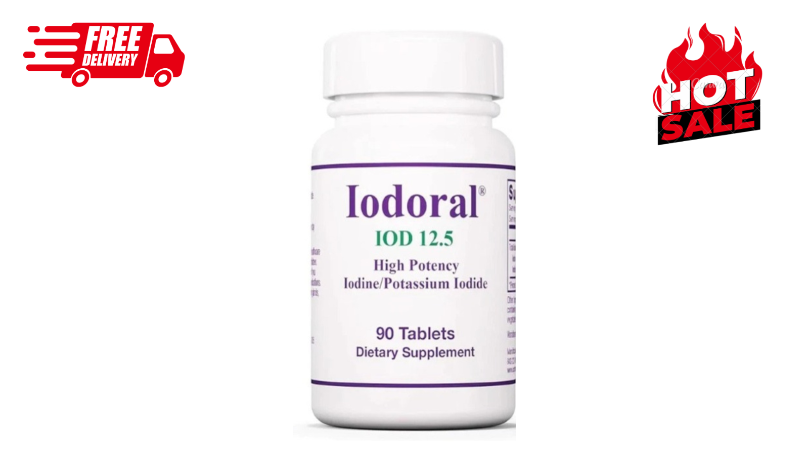 Iodoral IOD-12.5 by Optimox High Potency Iodine Support Supplement 180 ...