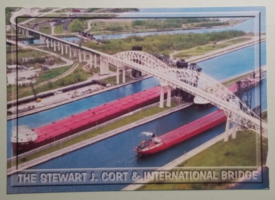 The Stewart J. Cort & International Bridge - Michigan Postcard | eBay