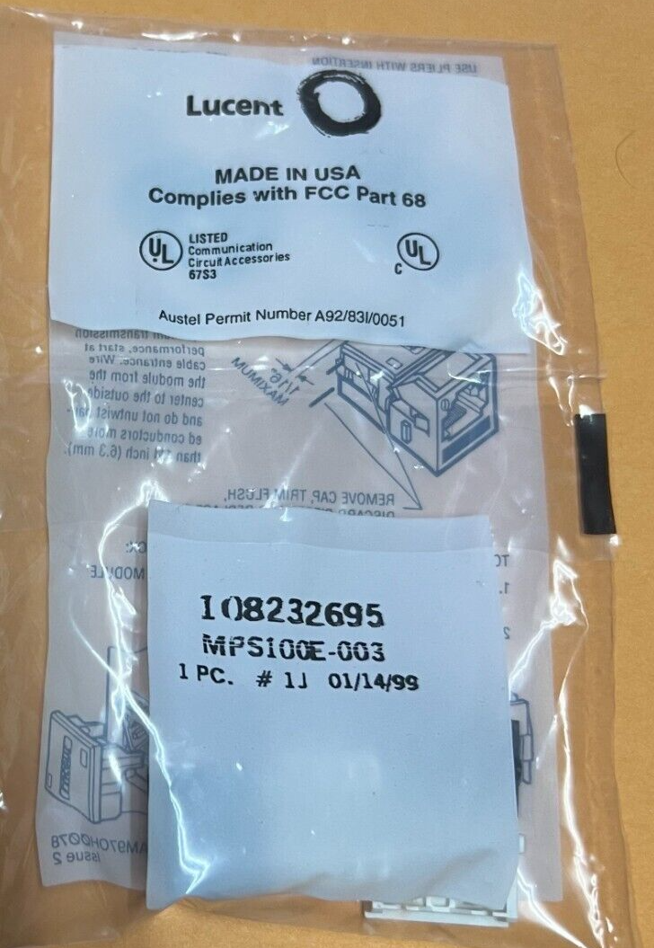 1 ~ lucent 108232695 ~ MPS100E ~ Black Module ~ NEW | eBay