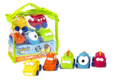 Kidoozie Mini Monster Trucks - 5 Pushable, Pullable, Squishable ...