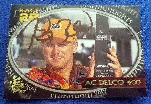 RICKY RUDD **AUTOGRAPHED** #5 TIDE ROCKINGHAM WIN PRESS PASS TRADING ...