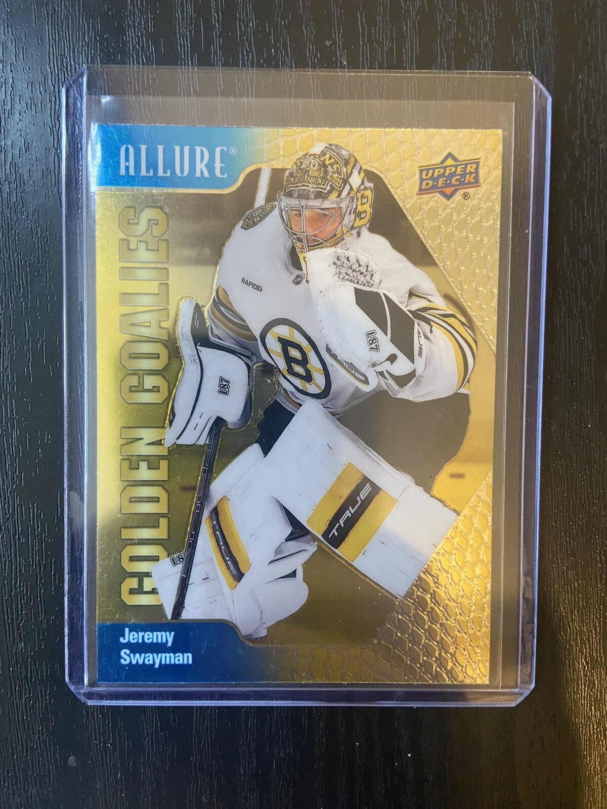 2023-24 UD Upper Deck Allure Golden Goalies #GG-12 Jeremy Swayman ...