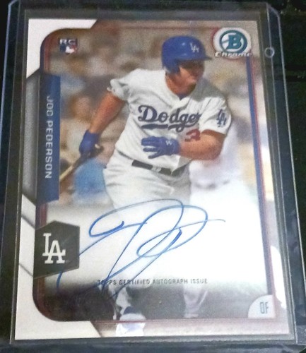 JOC PEDERSON 2015 Bowman Chrome Rookie Autographs #BCARJPE White jersey ...