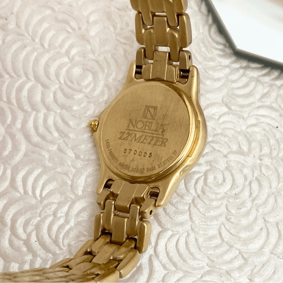 Vintage Citizen Noblia Gold-tone "12 Meter" Watch with Mother of Pearl ...