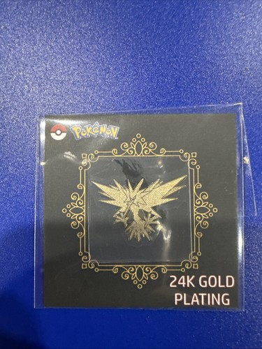 Zapdos Pokémon 24k Gold Plated Sticker Gradeable Officially Licensed ...