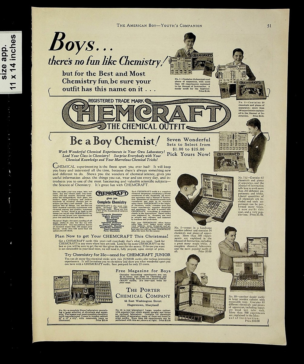 Chemcraft Download 1953 PAPER AD 2 PG Chemcraft Science Craft Play