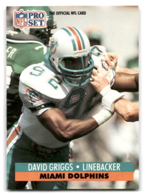 David Griggs 1991 Pro Set #563 Miami Dolphins FOOTBALL | eBay