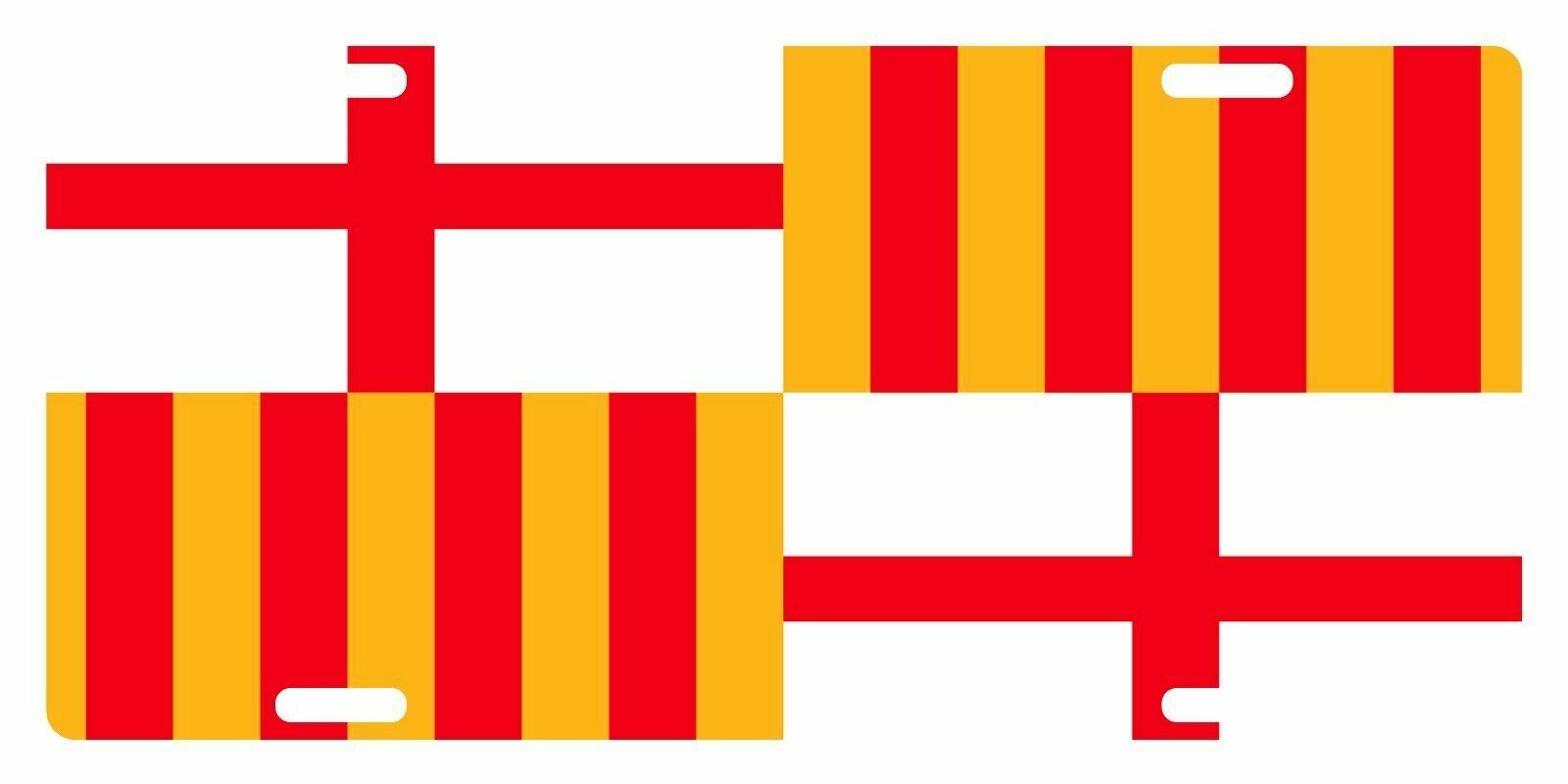 BARCELONA City Flag Custom License Plate España Spain Emblem Original ...